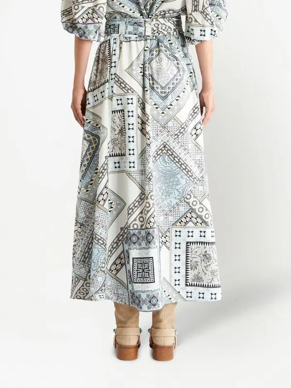 Etro Geometric Print Calf-length Skirt