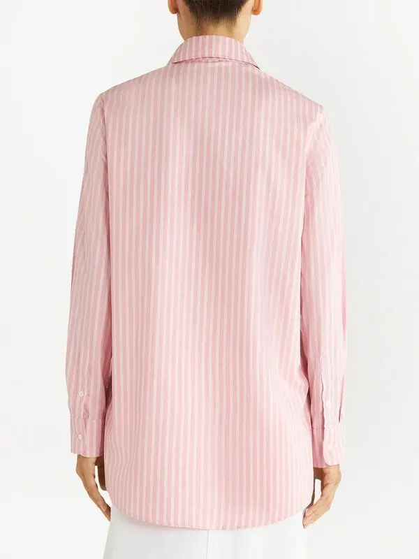 Etro Embroidered-logo Striped Shirt