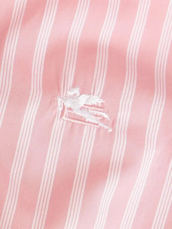 Etro Embroidered-logo Striped Shirt