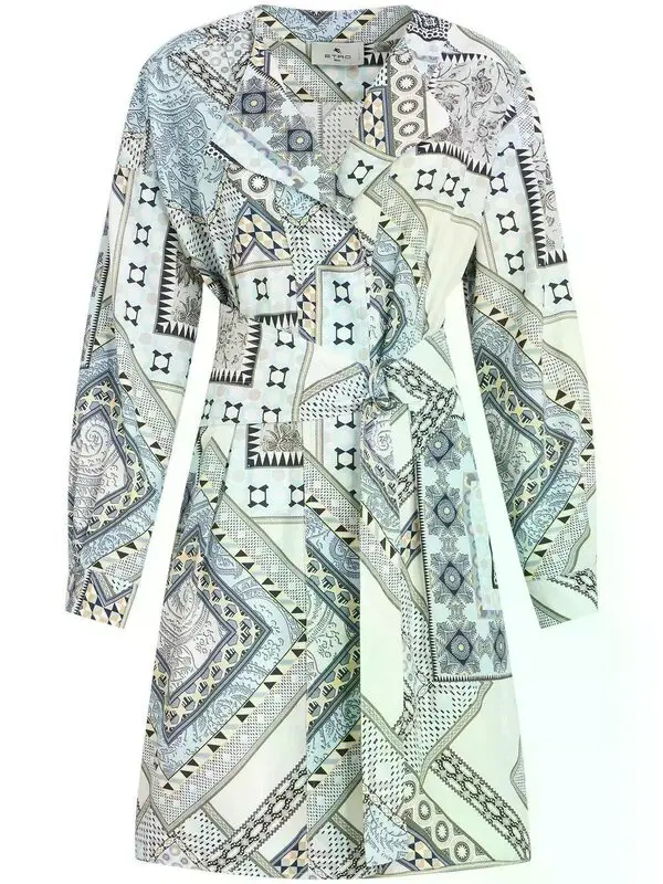 Etro Mix-print Above-knee Dress - Neutrals