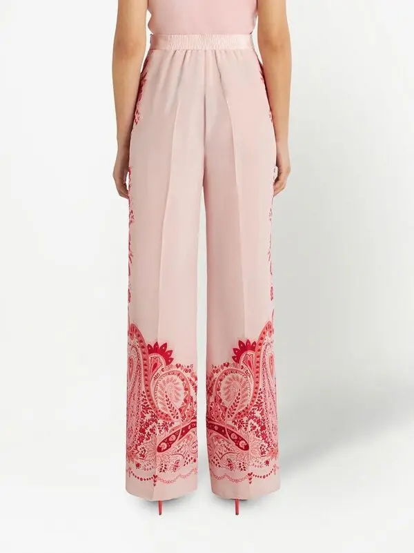 Etro Paisley-print Silk Trousers