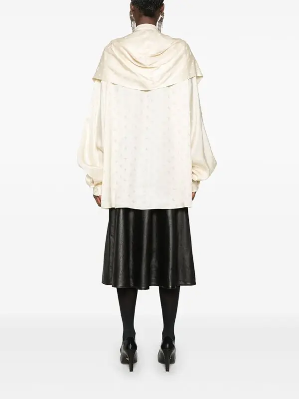 Balenciaga Letters Blouse - Neutrals