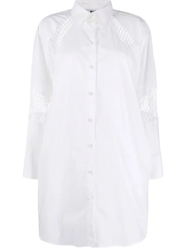 MSGM Shirt Mini Dress - White