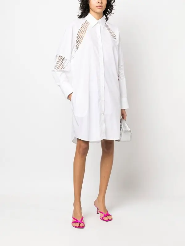 MSGM Shirt Mini Dress - White
