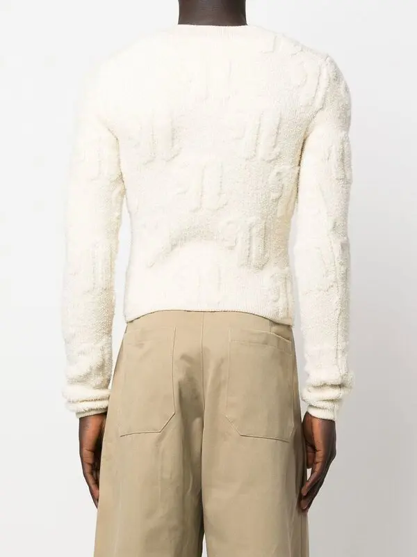 Nanushka Chunky V-neck Wool Blend Sweater
