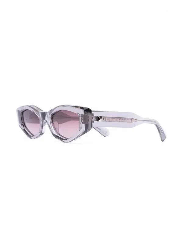 Valentino Garavani Rockstud Irregular Sunglasses - Grey