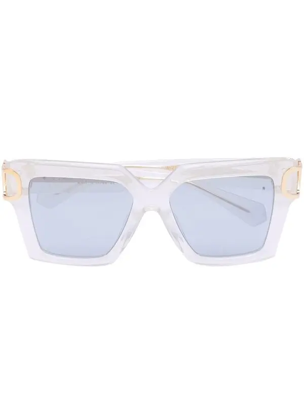Valentino Garavani Vlogo Signature Square-frame Sunglasses - White