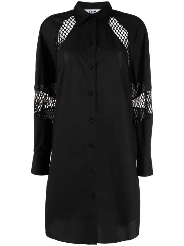 MSGM Shirt Mini Dress - Black
