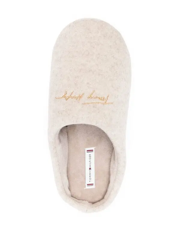 Tommy Hilfiger Logo Embroidery Slippers