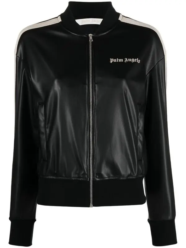 Palm Angels Faux-leather Bomber Jacket