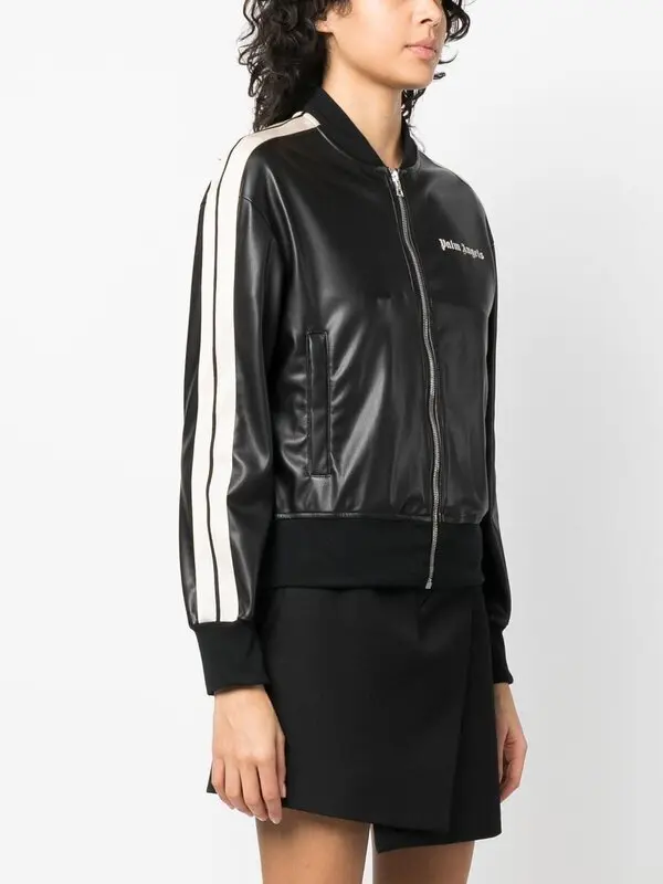 Palm Angels Faux-leather Bomber Jacket