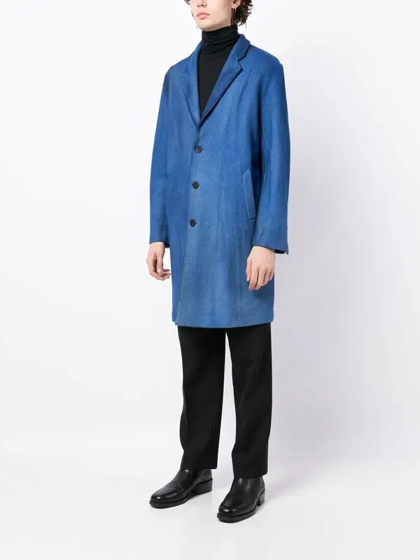 Avant Toi Painted-effect Merino-wool Overcoat