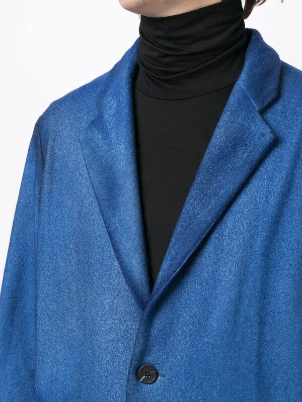 Avant Toi Painted-effect Merino-wool Overcoat