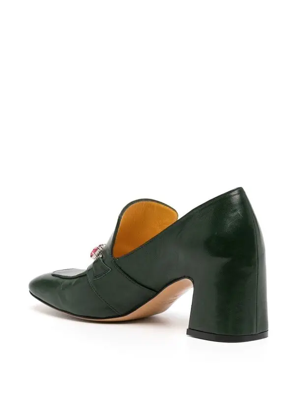 MADISON MAISON 55mm Crystal-embellished Loafers - Green