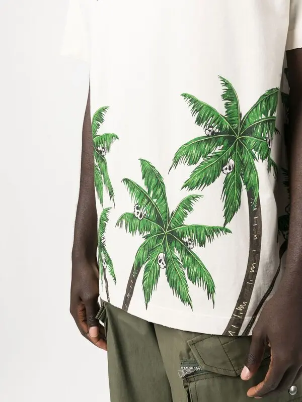 Palm Angels Palm-print Cotton T-shirt