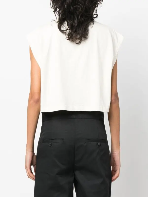 Palm Angels College Logo-print Muscle T-shirt - Neutrals