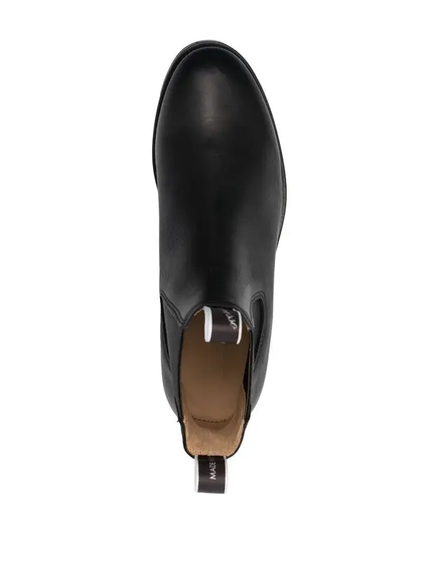 SCAROSSO William Iii Leather Chelsea Boots - Black