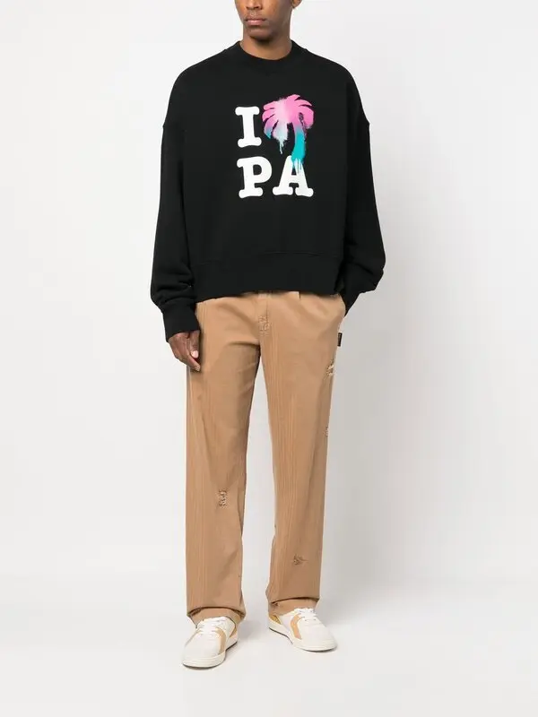 Palm Angels I Love Pa Crewneck Sweatshirt
