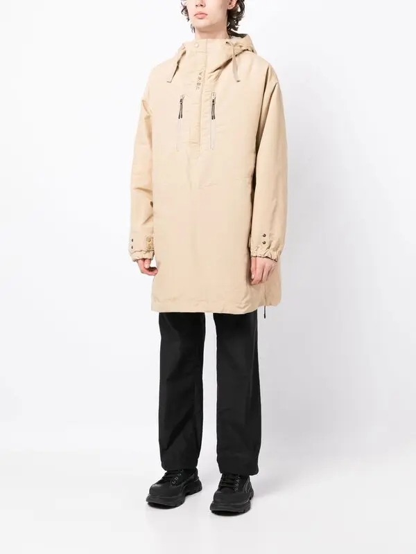 WHITE MOUNTAINEERING Half Zip-up Padded Coat - Brown