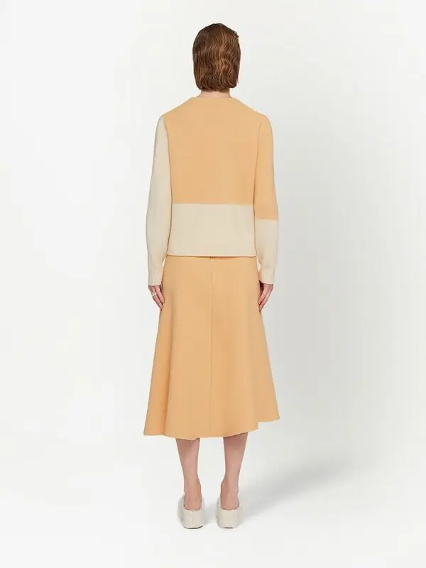 JIL SANDER Colour-block Knit Jumper - Orange