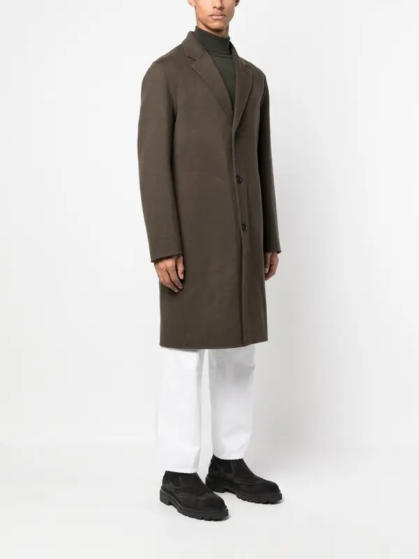 Theory Wool-cashmere Blend Single-breasted Coat - Green