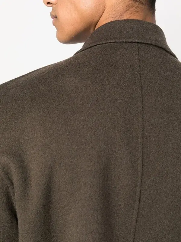 Theory Wool-cashmere Blend Single-breasted Coat - Green