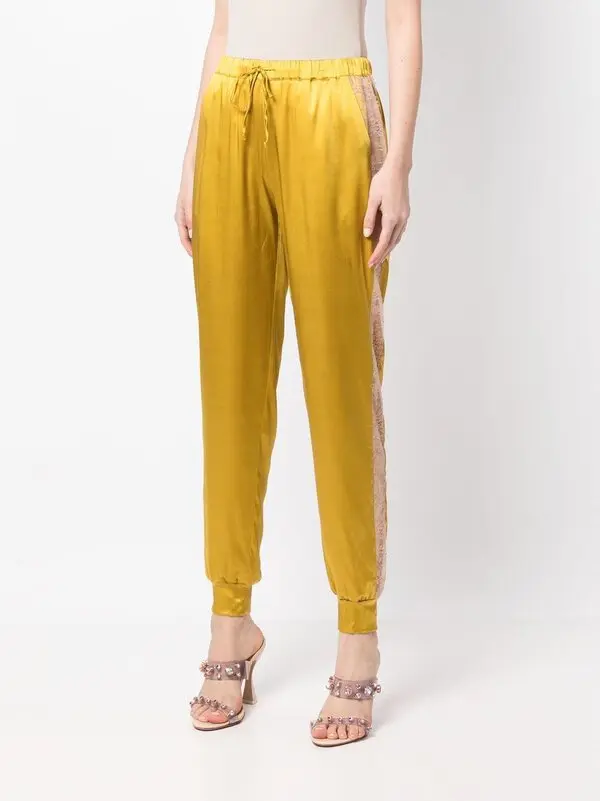 Carine Gilson Tapered Silk Trousers