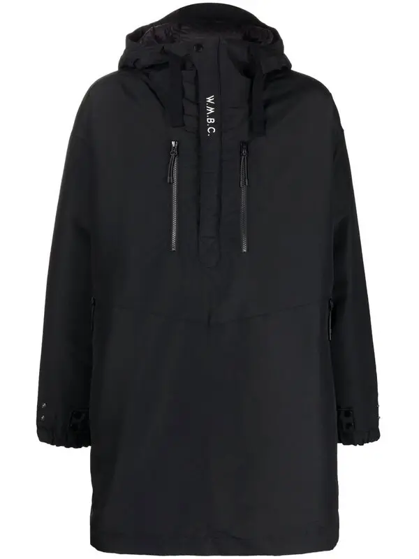 WHITE MOUNTAINEERING Half Zip-up Padded Coat - Black