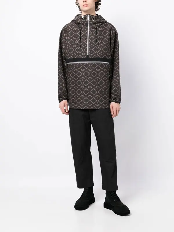 WHITE MOUNTAINEERING Geometric Pattern Half-zipped Jacket