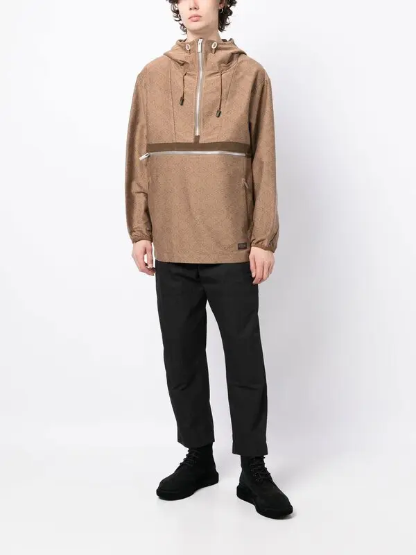 WHITE MOUNTAINEERING Geometric Pattern Half-zipped Jacket