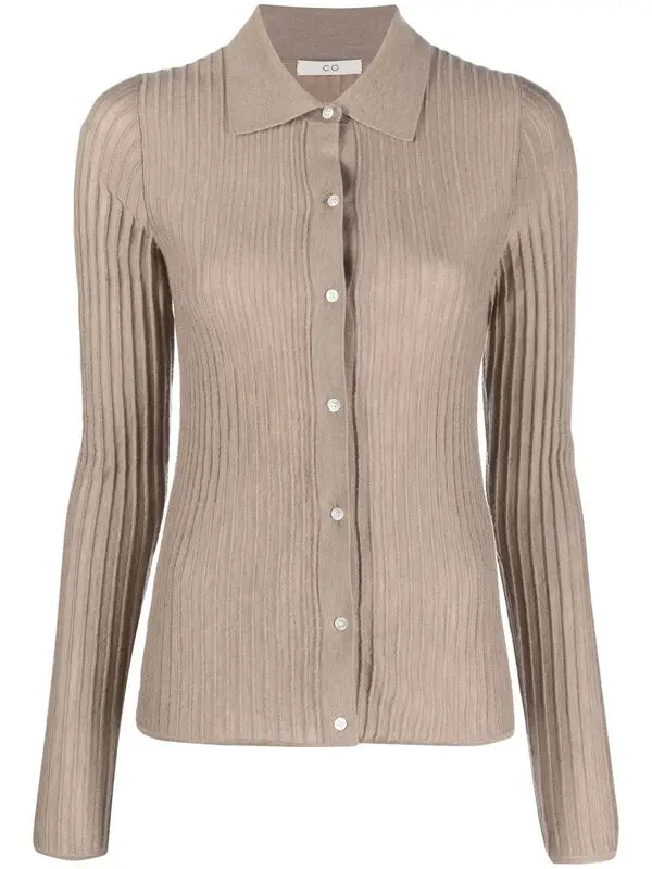 Co Ribbed-knit Cashmere Cardigan