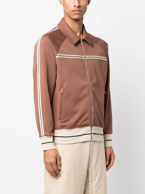 Palm Angels Striped-trim Sweatshirt - Brown