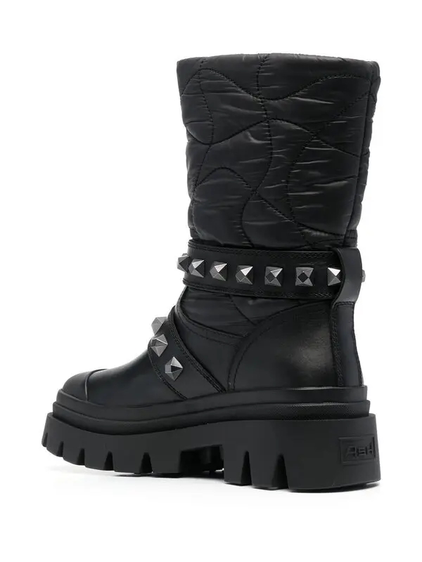Ash Buckle-detail Faux Leather Boots