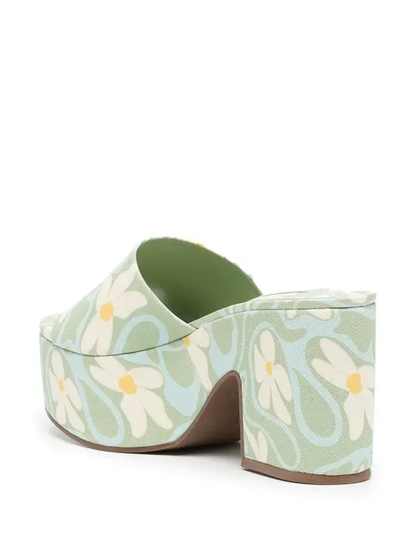 Larroude 90mm Floral-print Platform Sandals