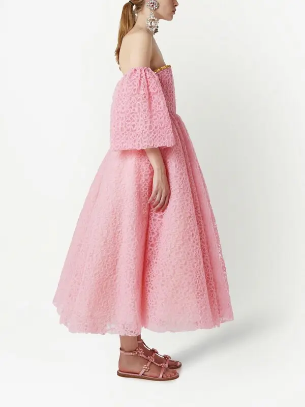 Giambattista Valli Lace-embroidered Midi Dress