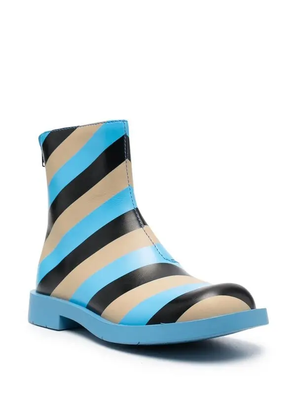 Camper Striped Ankle Boots