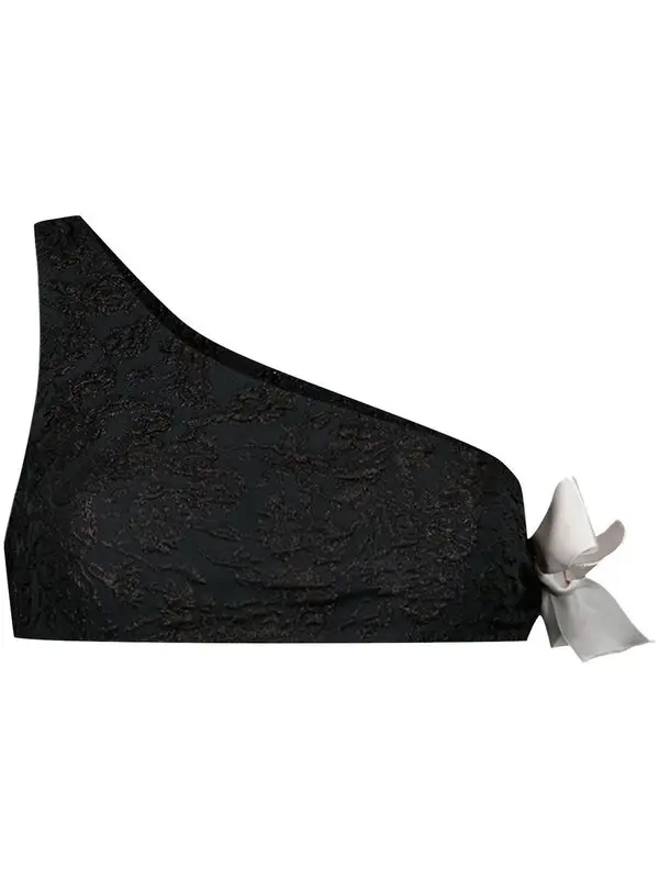 Giambattista Valli One-shoulder Bow-detail Bikini - Black