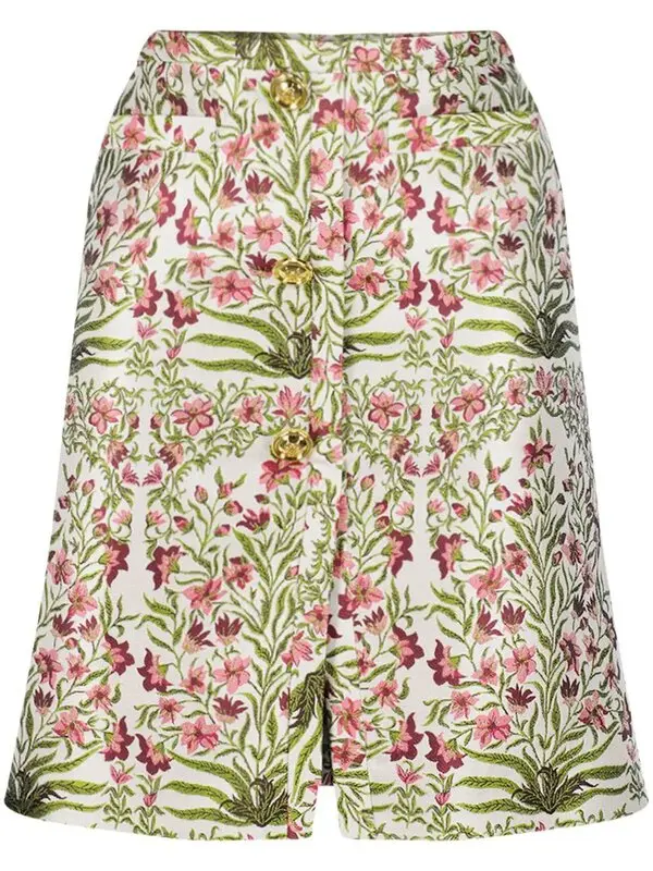 Giambattista Valli Floral Jacquard Mini Skirt