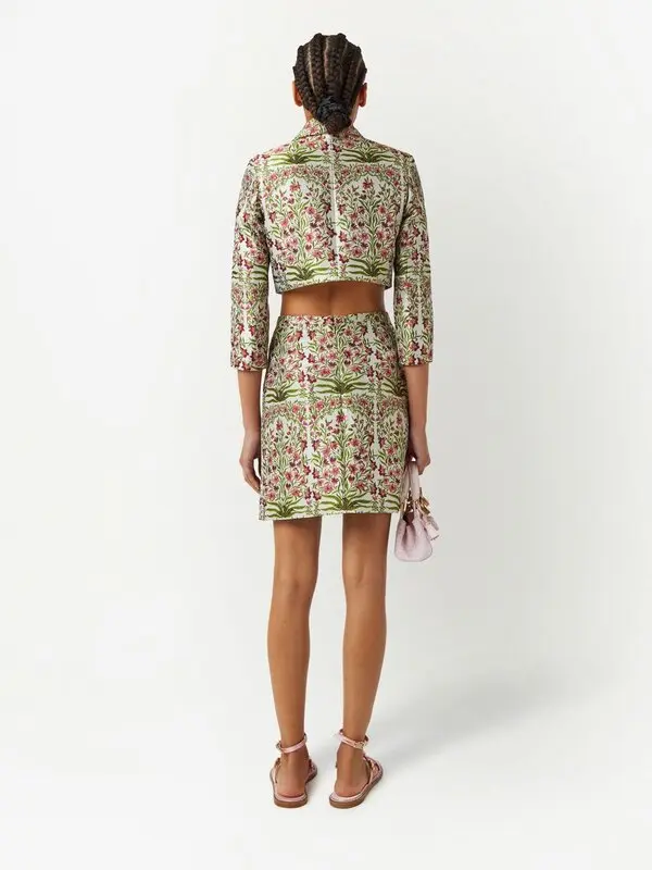 Giambattista Valli Floral Jacquard Mini Skirt