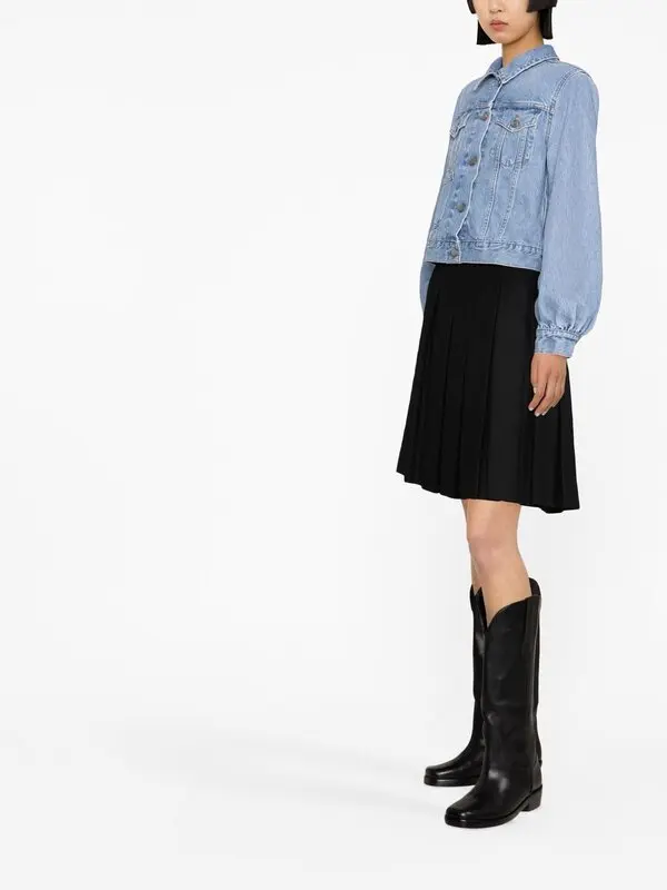GANNI Puff-sleeve Denim Jacket
