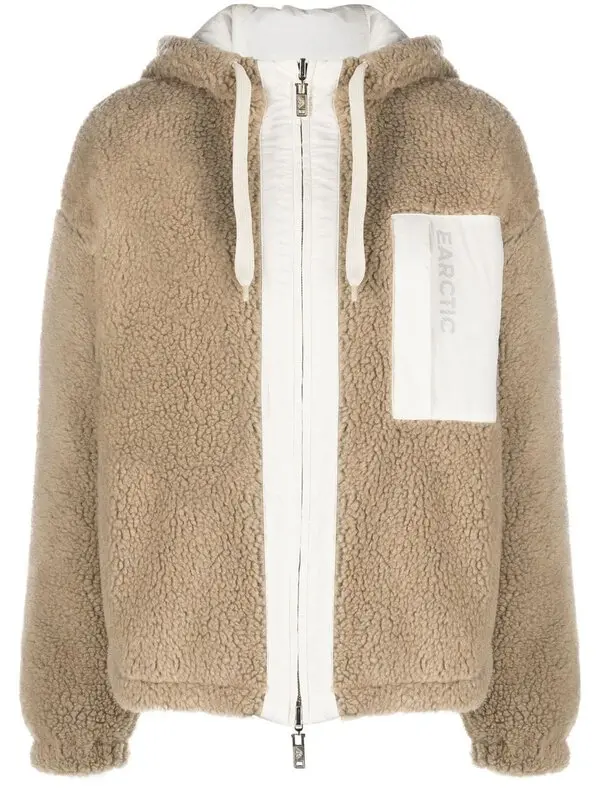 Emporio Armani Faux Shearling Hooded Jacket