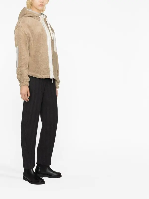 Emporio Armani Faux Shearling Hooded Jacket