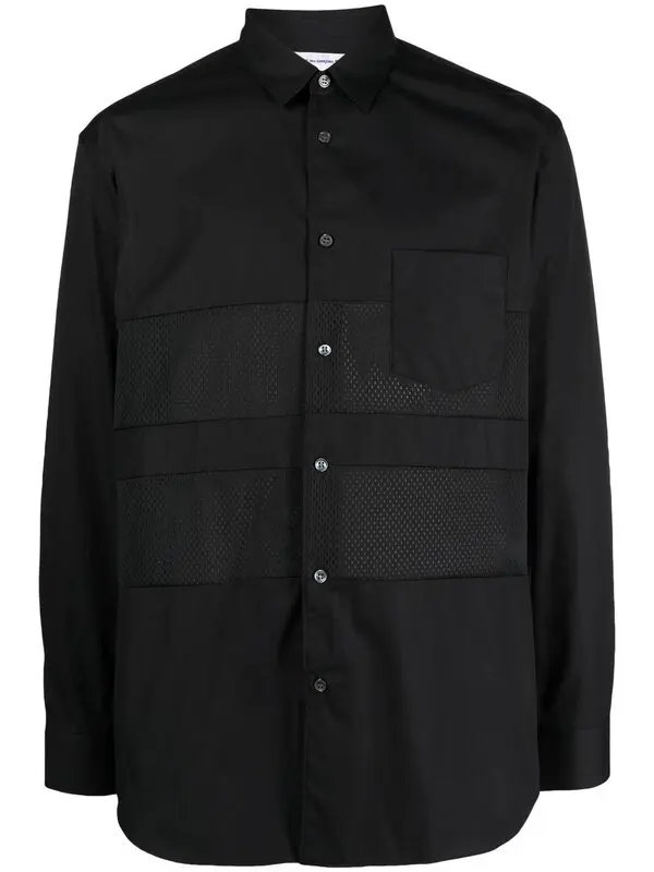 Comme Des Garçons Panelled Long-sleeved Shirt