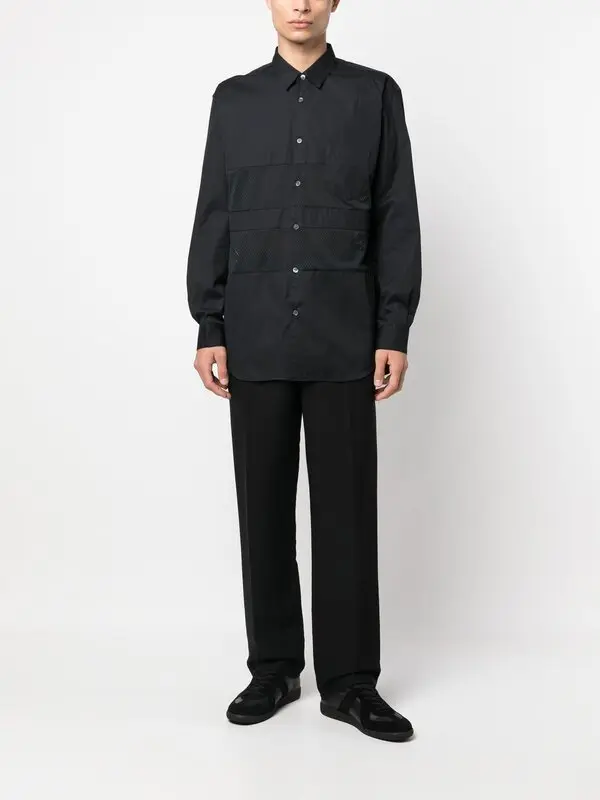 Comme Des Garçons Panelled Long-sleeved Shirt
