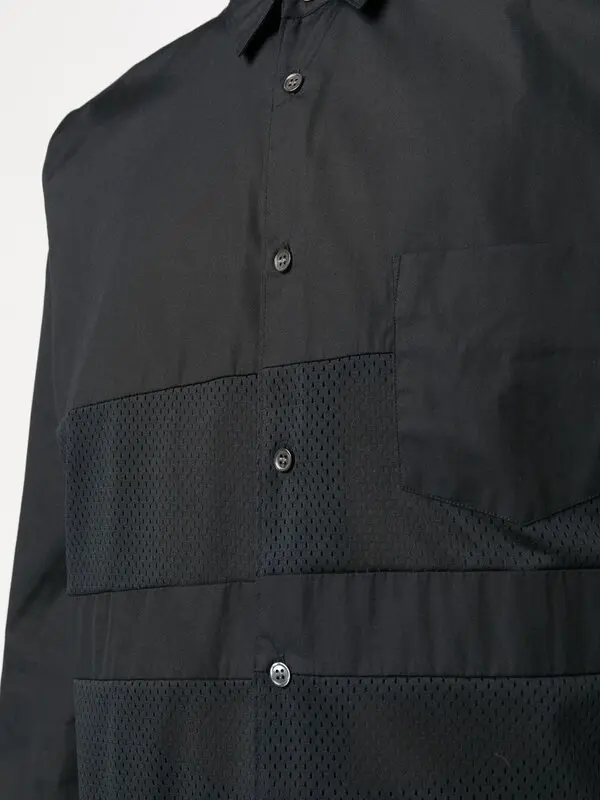 Comme Des Garçons Panelled Long-sleeved Shirt