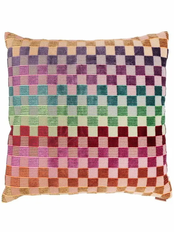 Missoni Checkered Print Cushion