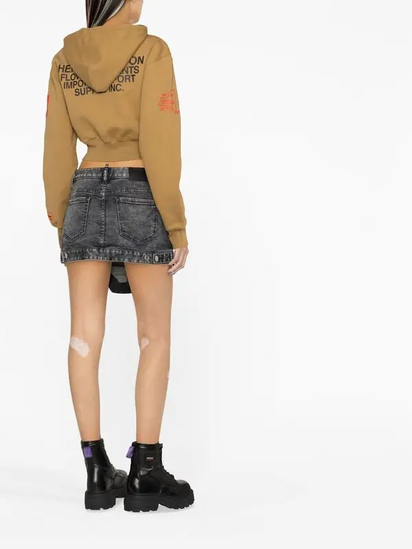 Heron Preston Slogan-print Cropped Hoodie
