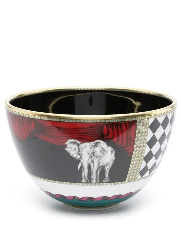 GINORI 1735 Totem Elephant Bowl - Black