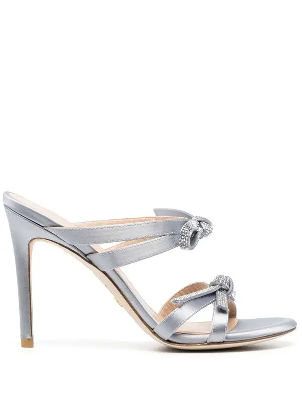 STUART WEITZMAN 100mm Bow-detail Sandals - Grey