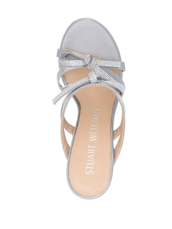 STUART WEITZMAN 100mm Bow-detail Sandals - Grey